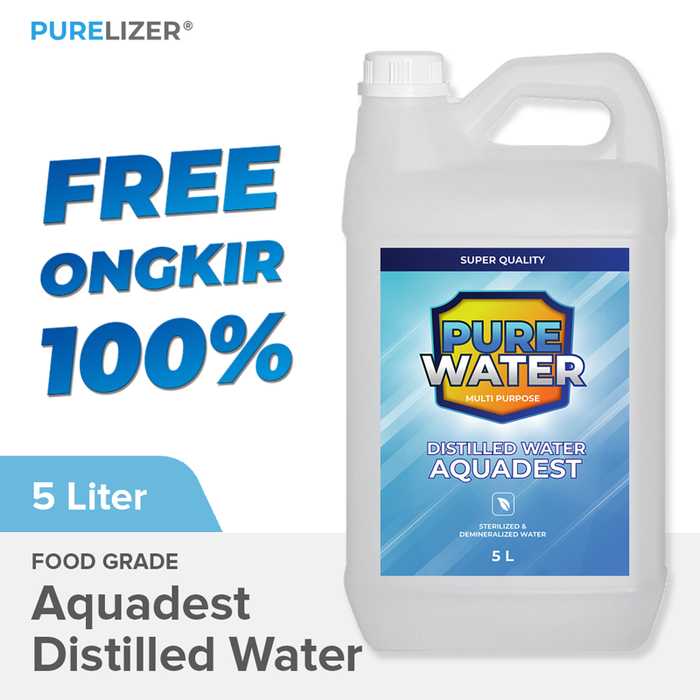 Promo Purelizer Aquadest Distilled Water 5 Liter Air Suling Aquades ...