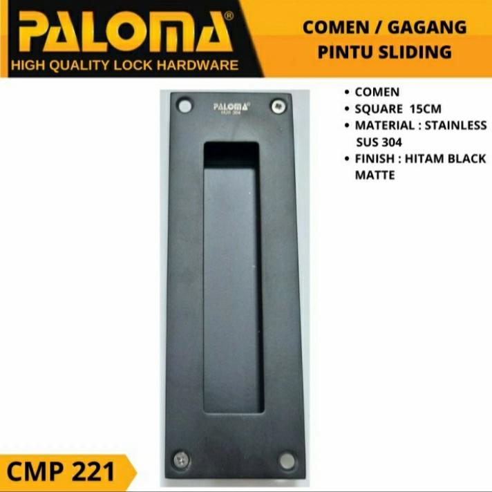 Paloma CMP 221 Comen 15 CM Handle Tanam Pintu Sliding/Geser Hitam - Shop | Tokopedia