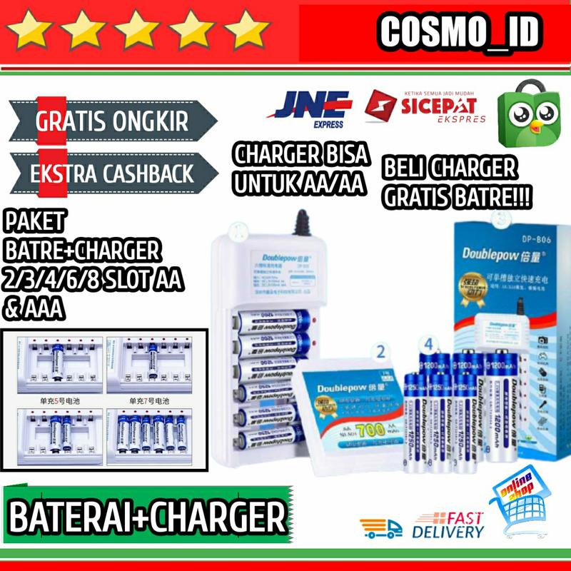Paket Batu Baterai Batre Cas Charger+Battery recharge Isi Ulang - Shop ...