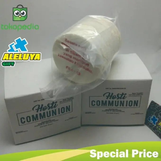 READY HOSTI / ROTI PERJAMUAN KUDUS DENGAN AYAT ALKITAB ISI 50 - Shop ...
