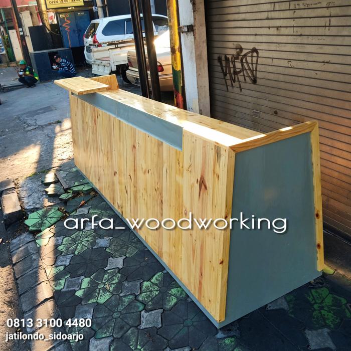Jual Meja Konter Kasir Mini Bar Counter Resepsionis Industrial ...