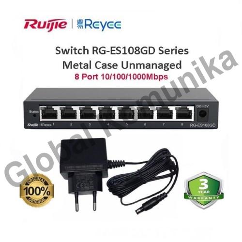 Ruijie Reyee Switch Hub Gigabit Unmanaged RG-ES108GD 8 port Body - Shop ...