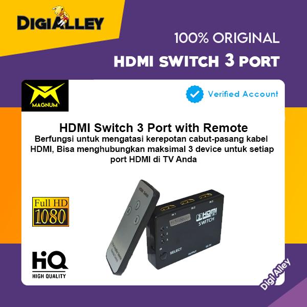 Switch HDMI 3 Port Switcher Device With Remote Control 3in 1Out - Shop ...