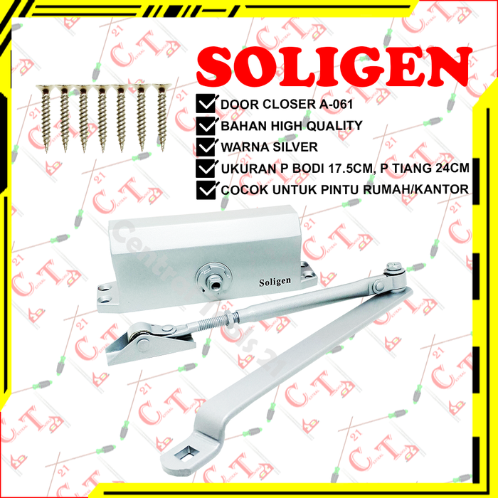 Jual Door Closer Soligen A061 - Penahan Pintu - Alat Penutup Pintu ...