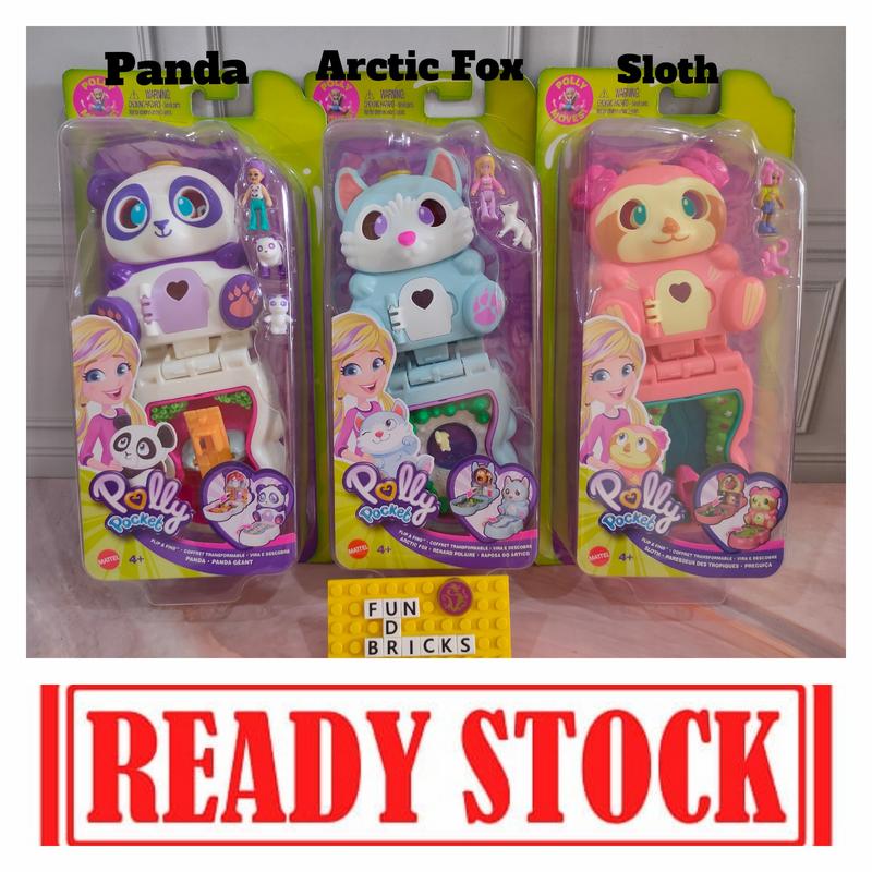 Polly Pocket Flip & Find Panda Arctic Fox Sloth - Shop | Tokopedia