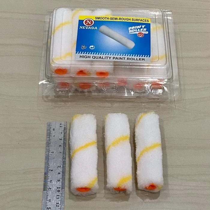 Jual Bulu kuas rol kapal 4 inci refill putih loreng paint roller isi ...