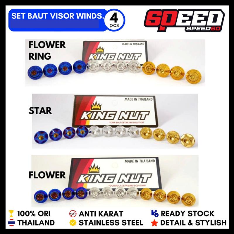 Baut Visor Pisor Windshield Aerox Probolt Thailand Gold Blue Silver ...