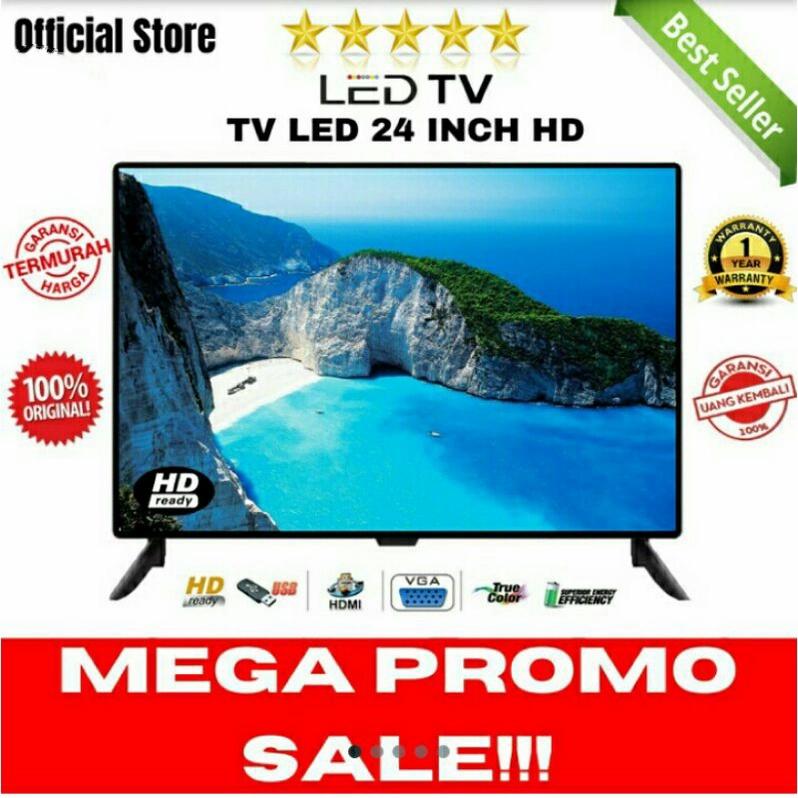 CASHBACK - TV LED 24 INCH BISA USB-HDMI-VGA-AV - Shop | Tokopedia