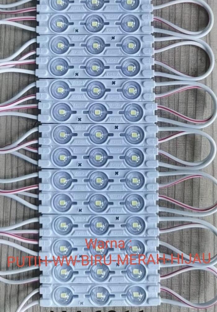 Jual lampu led modul 3 mata samsung 12 volt 12v 200 pcs led modul warna ...