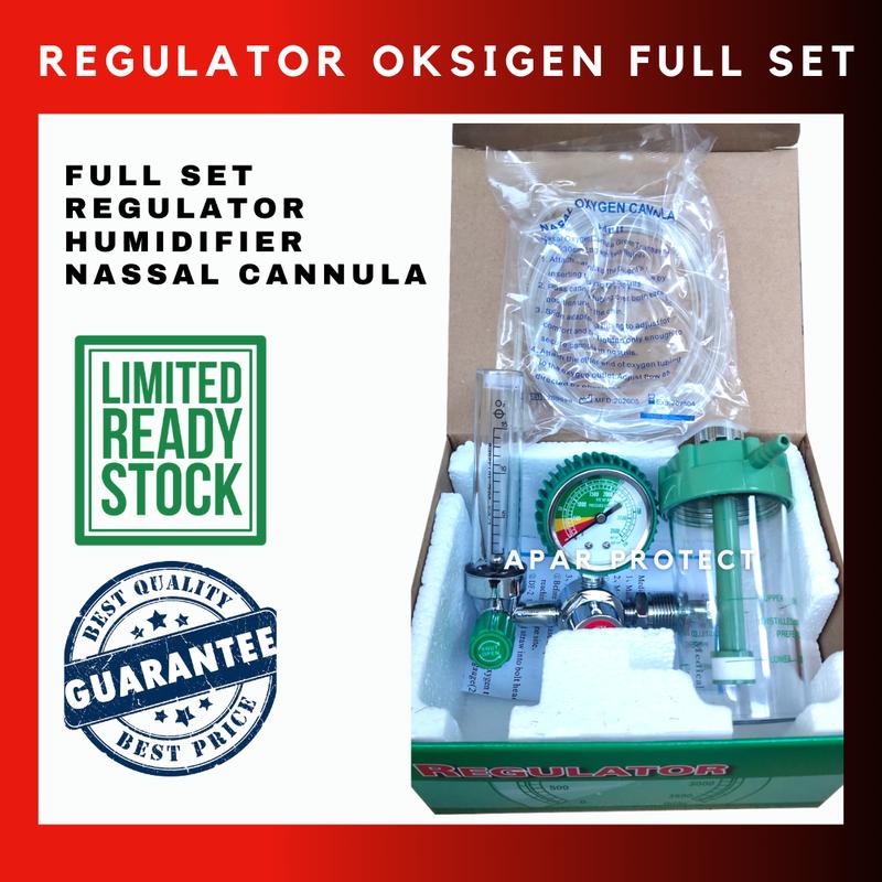 Regulator Tabung Oksigen Oxygen Medis Alat Pernapasan Fullset Original ...