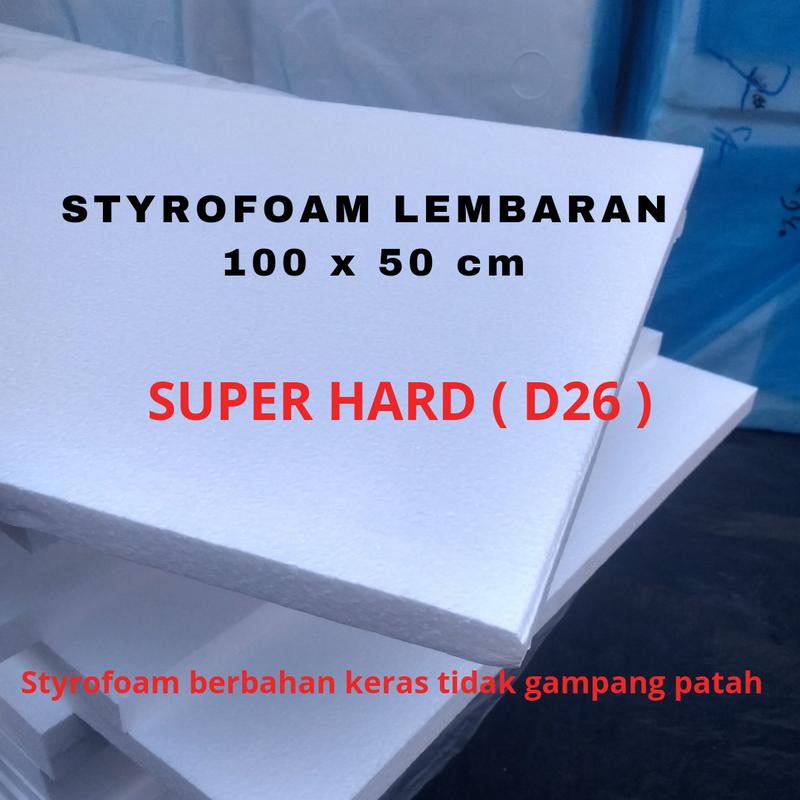 STYROFOAM LEMBARAN 2 cm HARD UKURAN 100 x 50 cm - Shop | Tokopedia