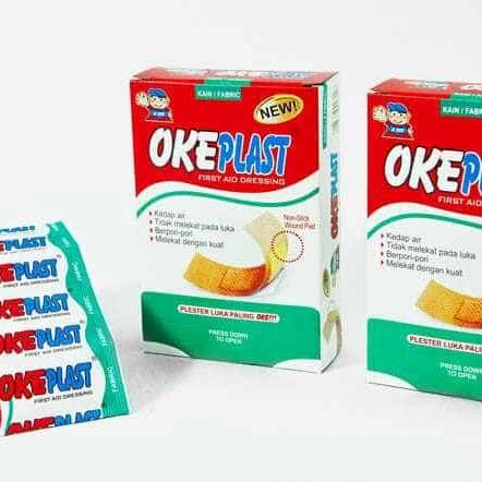 plaster ok plast 1 box isi 100 strip - Shop | Tokopedia