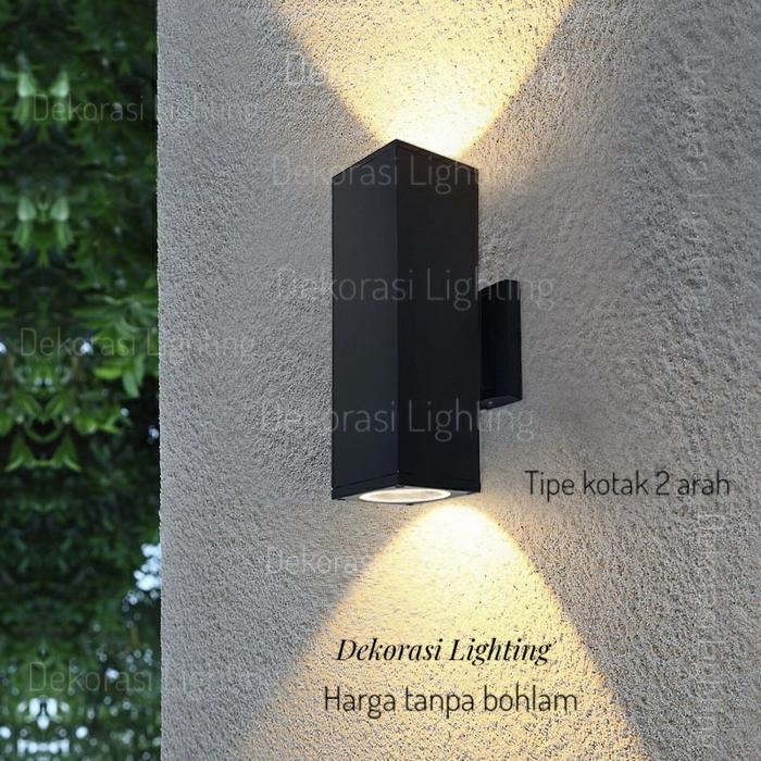 Jual Lampu dinding kotak taman waterproof minimalis outdoor pagar 1arah ...
