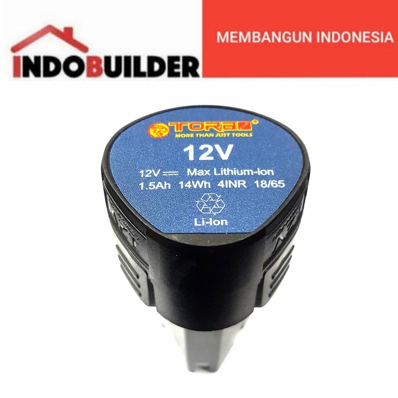 TORA BATERAI 12 VOLT MESIN BOR CORDLESS DRILL / 12V BATTERY LI-ION ...