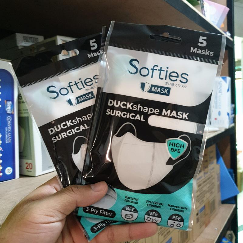 Softies Duckshape Mask Surgical 5s / Softies Duckbill 3 ply isi - Shop ...