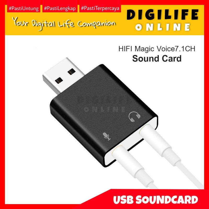 External USB Sound Card 3D Audio 7.1 Soundcard Earphone Headphone Mic ...