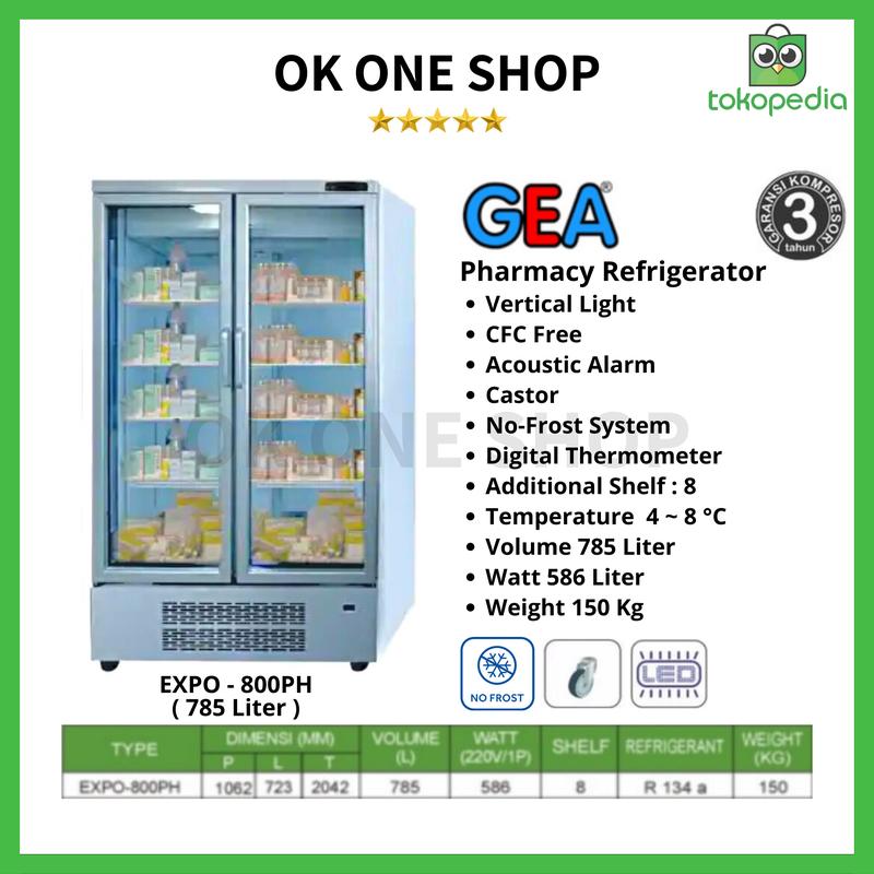 GEA EXPO-800PH Pharmacy Refrigeration / Vaccine Cooler / Kulkas Obat ...