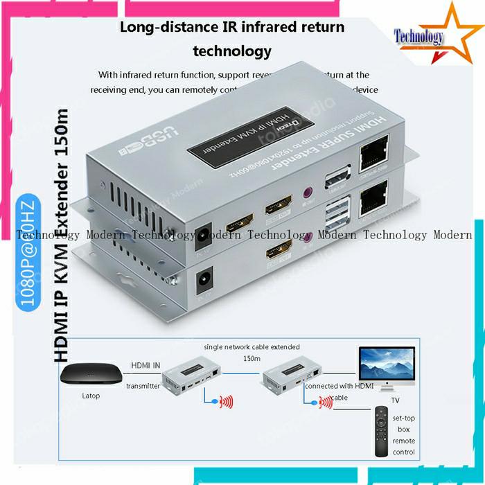 HDMI+USB 3.0+IR KVM IP Extender over LAN (via switch) Suppor - Shop | Tokopedia
