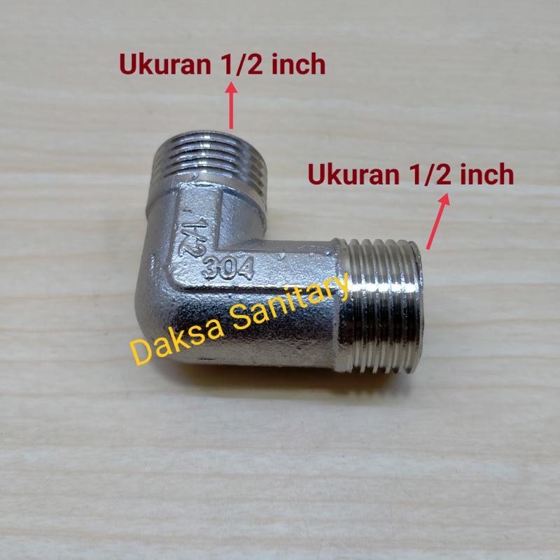 Knee Siku L Drat Luar 1/2 Inch Stainles/Sock L 1/2 Inch/Nepel L 1/2 ...