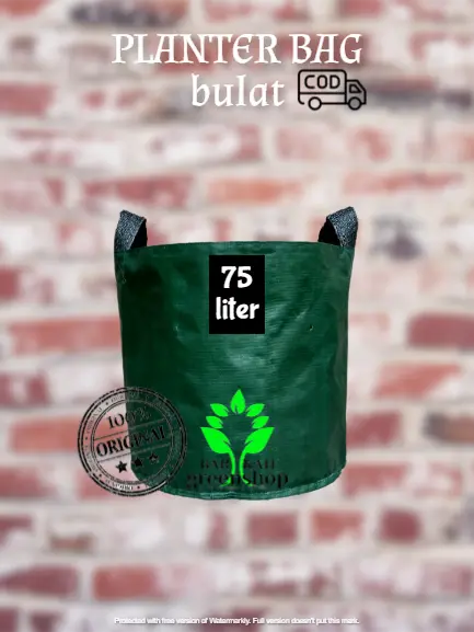 planter bag 75 liter bulat hijau - pot - media tanam - Shop | Tokopedia