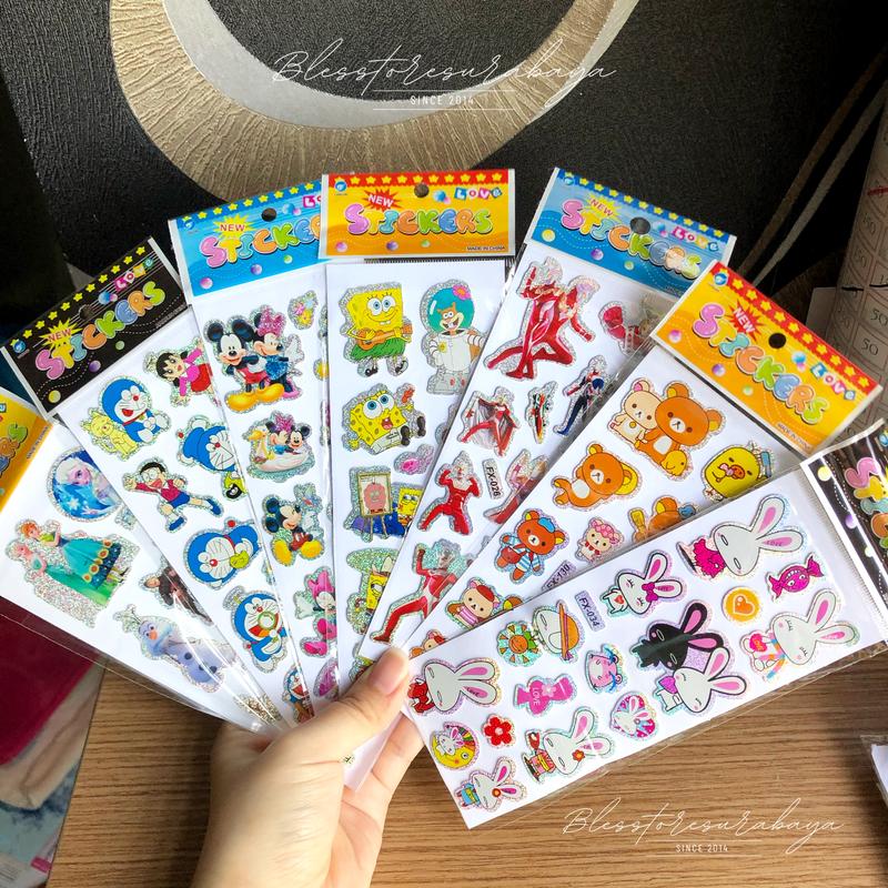 Sticker Kartun / Karakter / Mainan Anak / Tempel Stiker 3D Tempel ...