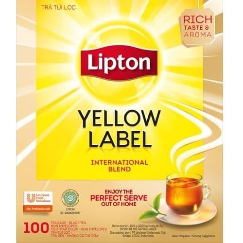 Lipton Yellow Label 100 Tea Bag Non Envelope - Shop | Tokopedia