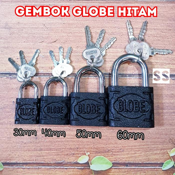 Jual GEMBOK GLOBE HITAM 30-40-50-60mm Silinder Kuningan - Kota Semarang ...
