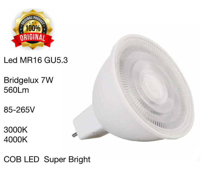 Jual MR16 LED 7W 3000K WARM WHITE /4000k Natural White HALOGEN FITTING ...