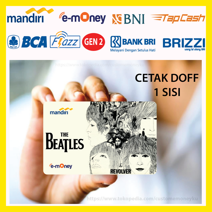Jual KARTU EMONEY MANDIRI BCA GEN 2 BNI BRI MUSIK THE BEATLES SKETSA ...