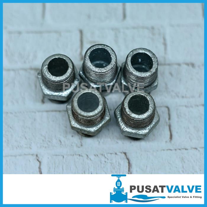 Double Neple 1/2" Inch Besi / Galvanis - Shop | Tokopedia