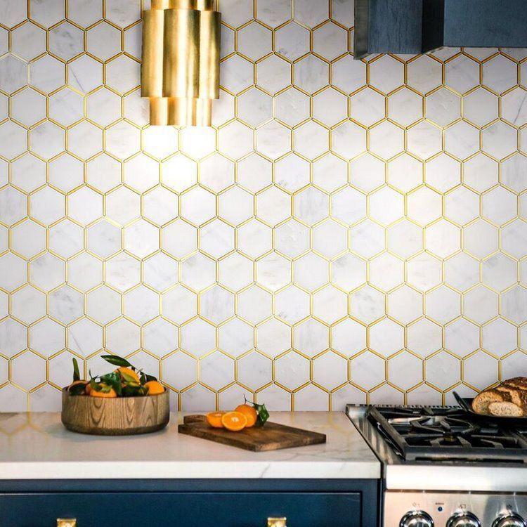 Mosaik Hexagon Putih Marmer / Mozaik Honeycomb Keramik Dinding - Shop ...