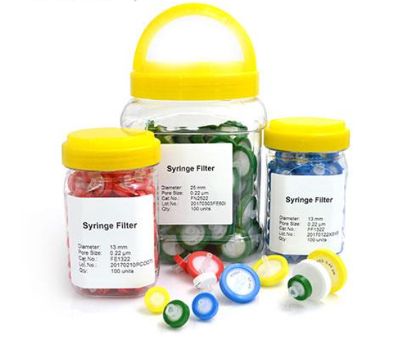 Jual Syringe Filter Non Steril, 0.22 um100 pcs, CA/nylon/PTFE, aijiren ...