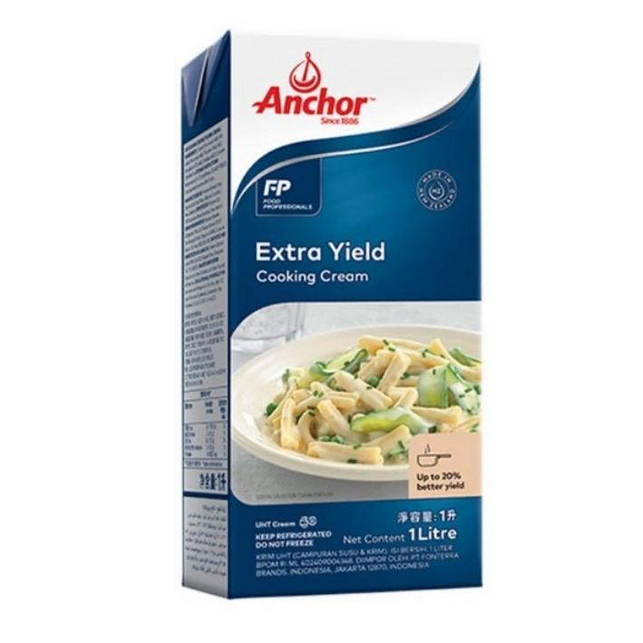 Anchor extra yield cooking cream 1 liter krim masak - Shop | Tokopedia