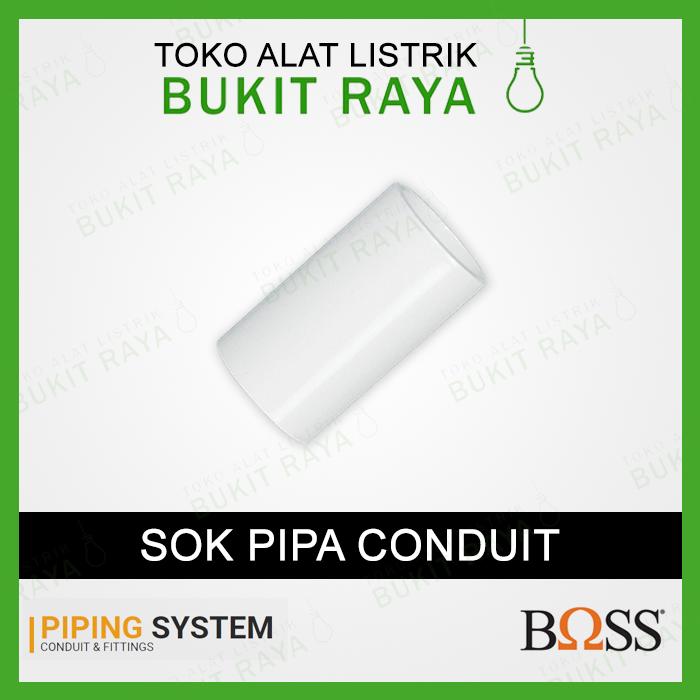 BOSS Sok / Sock Sambungan Pipa PVC Conduit 20 mm Putih - Shop | Tokopedia