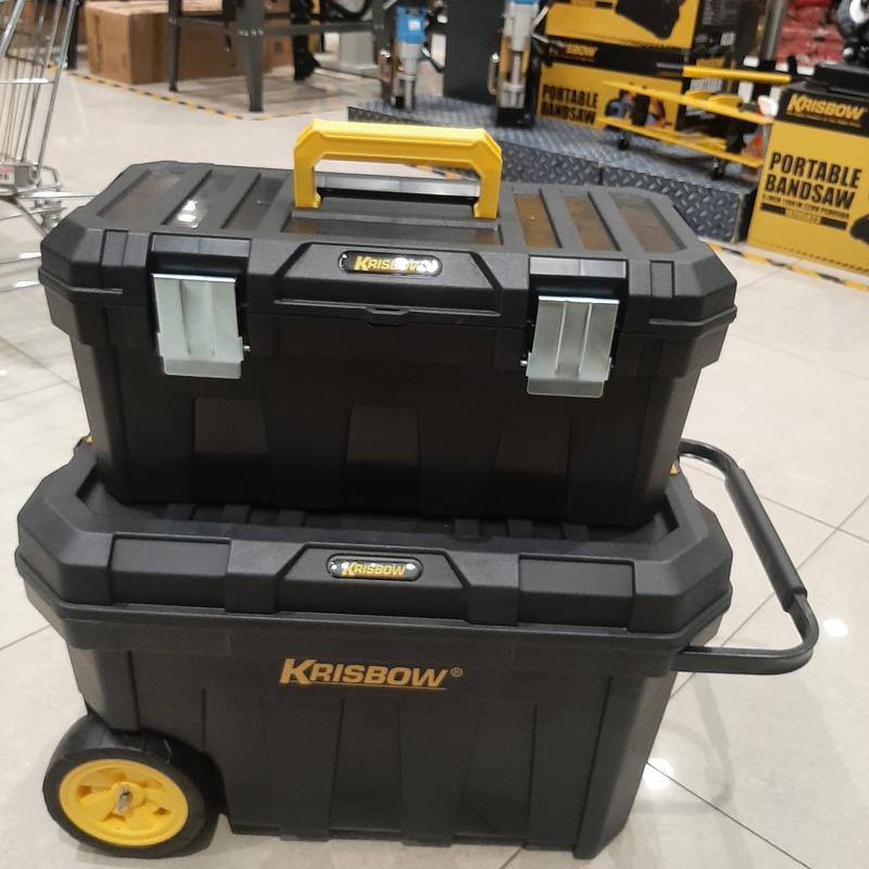 Kotak Perkakas Roller Tool Box 2 in 1 Black and Yellow Krisbow - Shop ...