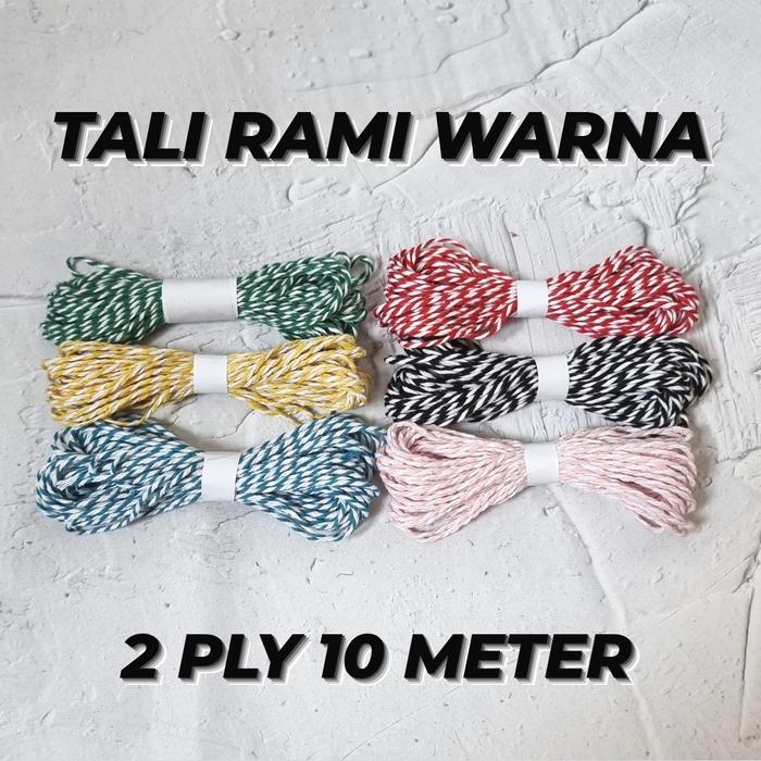Jual Tali Rami Warna 10 Meter / Tali Craft / Tali Hangtag / Tali Box ...