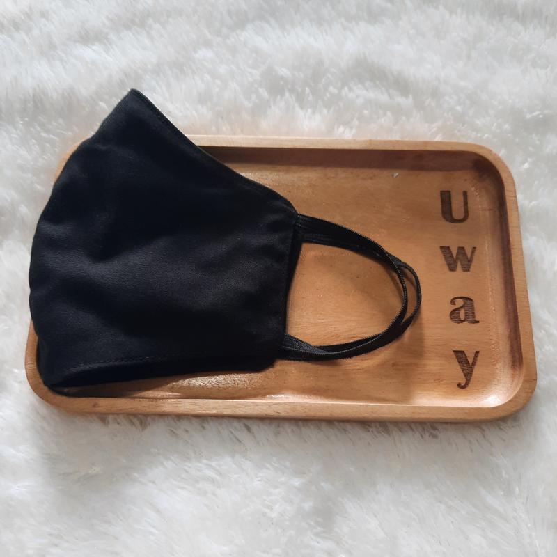 masker kain hitam polos 3 lapis - Shop | Tokopedia