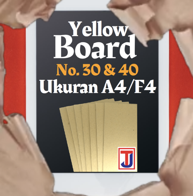 Jual Kertas Karton Kuning Bot Yellow Board Hard Cover 30 & 40 Ukuran A4 ...