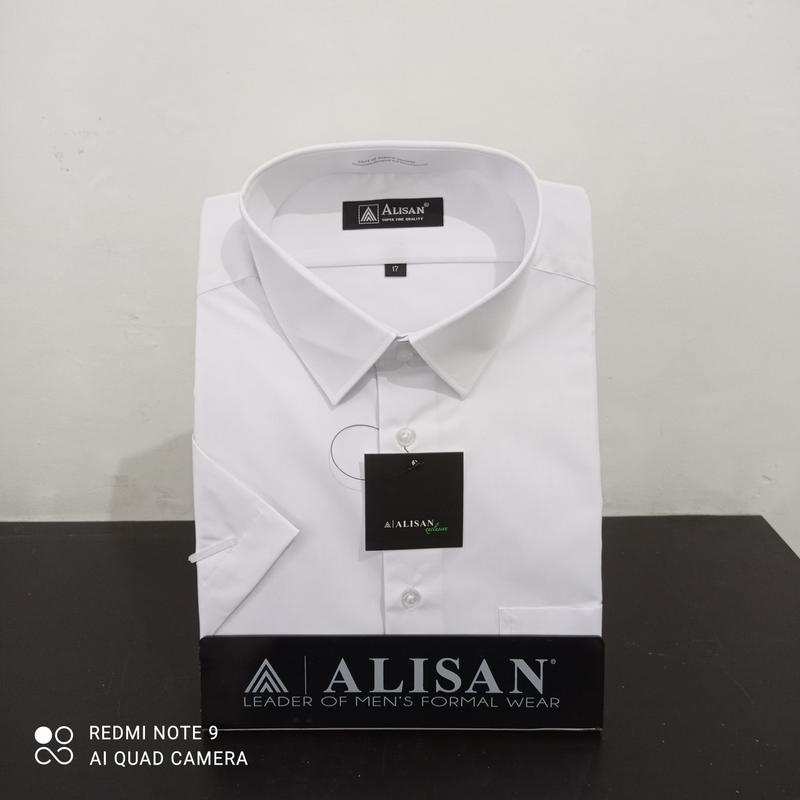 Alisan Kemeja Polos Putih Pendek Reguler size 16,5 - 17,5 (XXL-XXXXL ...