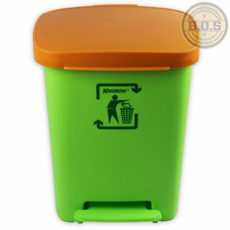 Krisbow 30 Ltr tong Tempat Sampah Plastik Pedal minimalis outdoor ...