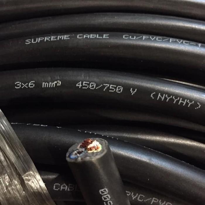 Jual KABEL NYYHY SERABUT 3x6 mm 3x6mm MERK SUPREME/METAL/JEMBO METERAN ...