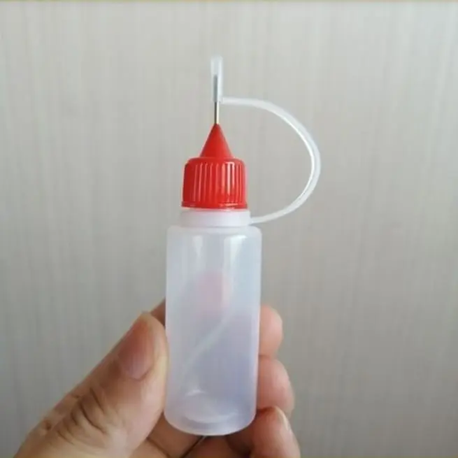 Botol jarum / tetes utk vape henna lem oli craft fine tip 10ml - Shop ...