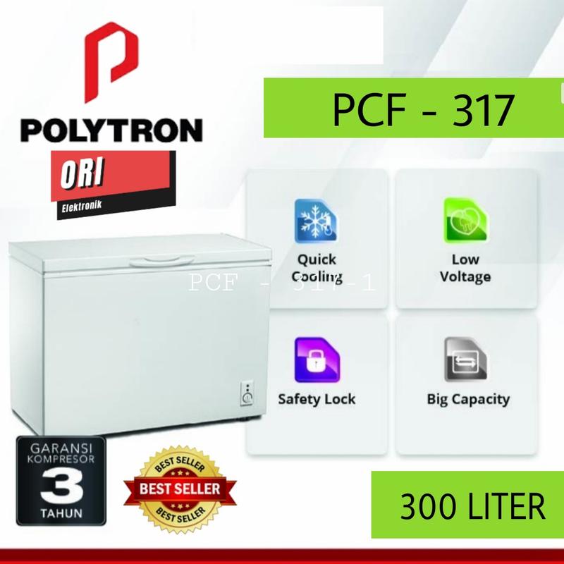 POLYTRON CHEST FREEZER/FREESER BOX 300L PCF-317 (SBY-SDA-GRESIK - Shop ...