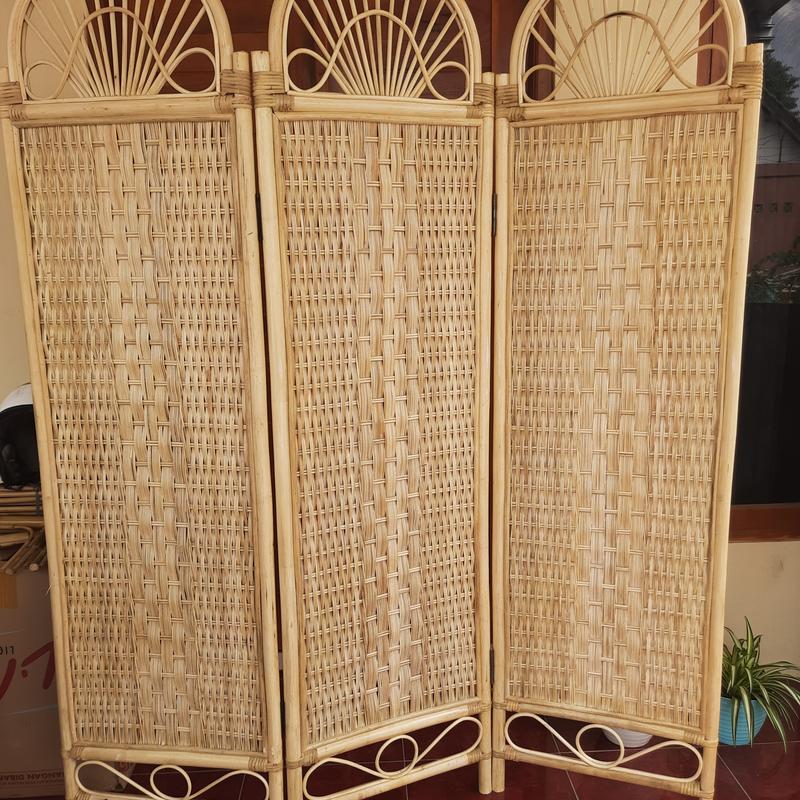 Partisi Penyekat Ruangan Full Rotan 3 Lembar - Shop | Tokopedia