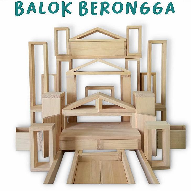 Balok rongga kayu mindi isi 42pc - Shop | Tokopedia