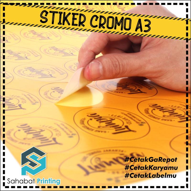 CETAK PRINT A3 + FULL COLOR STIKER CROMO LABEL KEMASAN, LOGO - Shop ...