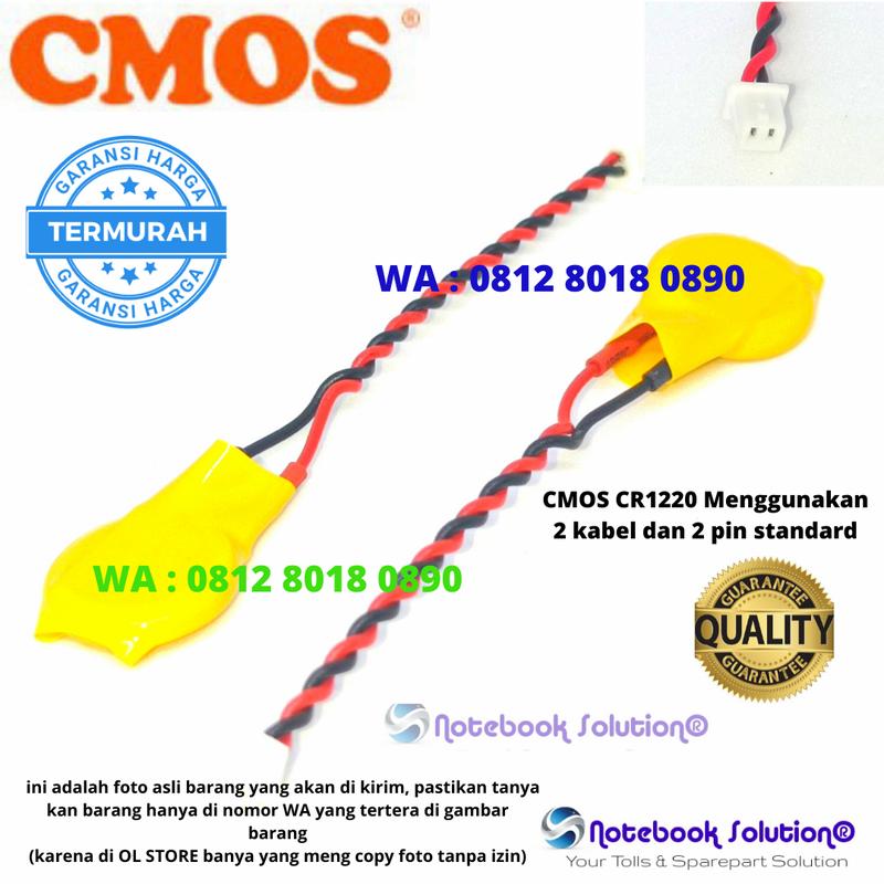 Baterai CMOS CR1220-3V Cable Universal utk labtop/netbook - Shop ...