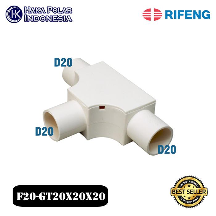 Jual Tee With Cover 1/2" Fitting Conduit Rifeng 20mm F20-GT20x20x20 ...
