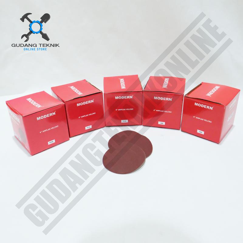 Amplas Bulat 4" P60 P80 P100 P120 P150 P240 / Modern Amplas Velcro - Shop | Tokopedia