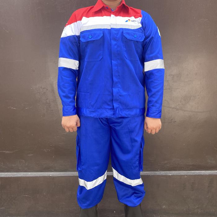Jual Coverall Pertamina Setelan Baju Celana / Wearpack Pertamina - S ...